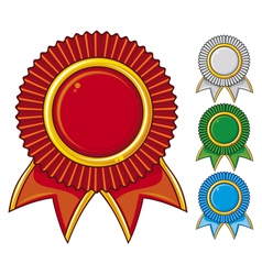 Red award rosette Royalty Free Vector Image - VectorStock