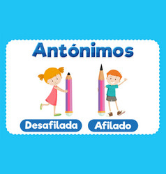 Opposite adjectives with blunt and sharp Vector Image