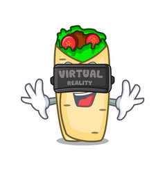 Angry burrito mascot cartoon style Royalty Free Vector Image