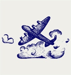 Avro lancaster iii front Royalty Free Vector Image