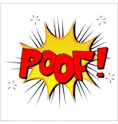 Sound of poof cartoon cloud design icon Royalty Free Vector