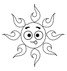 Crazy sun Royalty Free Vector Image - VectorStock