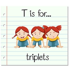 Flashcard letter t is for teeth Royalty Free Vector Image