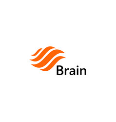 Brain logo silhouette design template Royalty Free Vector