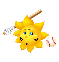 Cartoon sun in sunglasses Royalty Free Vector Image