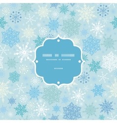 Falling snow frame corner pattern background Vector Image