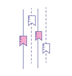 Chinese triangle flag hanging Royalty Free Vector Image