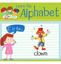 Different words for alphabet c Royalty Free Vector Image