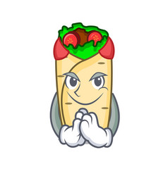 Angry burrito mascot cartoon style Royalty Free Vector Image