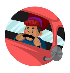 King akbar cartoon character Royalty Free Vector Image