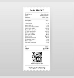 Receipts printed bills checks receipt print bill Vector Image