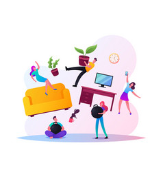 Newton sitting under tree discover gravity low Vector Image