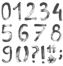 Hand drawn floral numbers monograms Royalty Free Vector