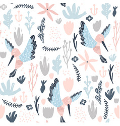 Tulips seamless pattern Royalty Free Vector Image