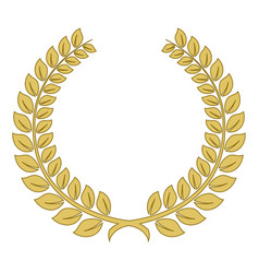 Golden laurel wreath Royalty Free Vector Image