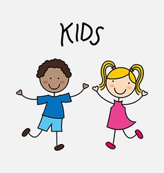 Simple child cartoon Royalty Free Vector Image