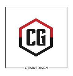 Initial letter cg logo template design Royalty Free Vector