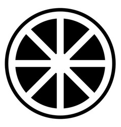 Continuous line orange citrus tropical fruit Vector Image