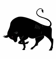 Charging bull vector by bazzier - Image #1813442 - VectorStock