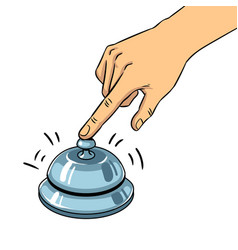 Ring bell cartoon Royalty Free Vector Image - VectorStock