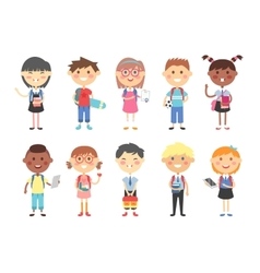 Grade school student cartoon Royalty Free Vector Image