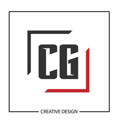 Initial letter cg logo template design Royalty Free Vector