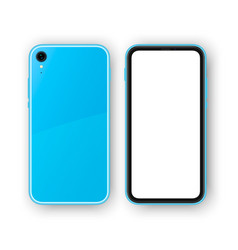Frameless phone with thin borders and blank empty Vector Image