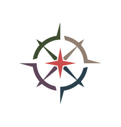 Star compass rose graphic design template Vector Image