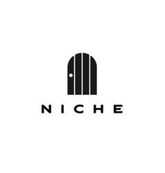 Niche door window shape logo icon Royalty Free Vector Image