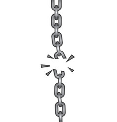 Broken chain Royalty Free Vector Image - VectorStock
