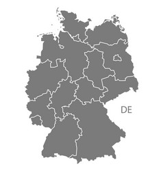 Detailed map of the germany Royalty Free Vector Image