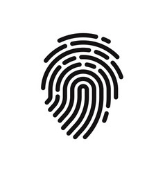 Fingerprint icon fingermark symbol Royalty Free Vector Image
