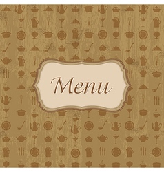 Red background with menu Royalty Free Vector Image