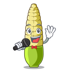 Funny corn cartoon character Royalty Free Vector Image