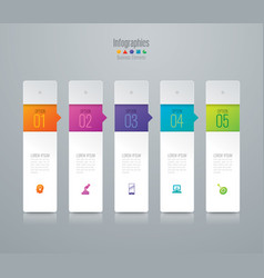 Infographic design with 5 step Royalty Free Vector Image