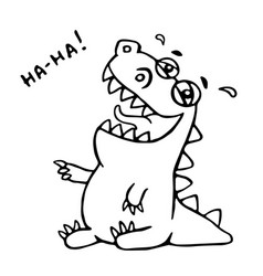 Cartoon dinosaur Royalty Free Vector Image - VectorStock