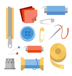 Sewing kit doodles Royalty Free Vector Image - VectorStock