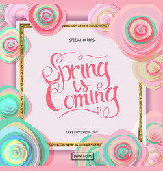 Spring fashion banner with handwritten calligraphy