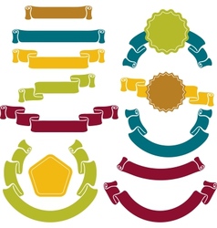 Set of retro ribbons and labels Royalty Free Vector Image