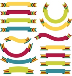 Set of retro ribbons and labels Royalty Free Vector Image