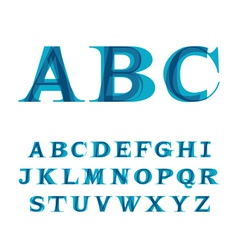 Letters of the alphabet in blue color Royalty Free Vector