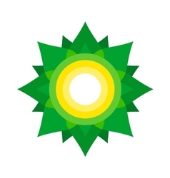 Abstract yellow lotus flower Royalty Free Vector Image