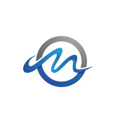 Water wave logo template Royalty Free Vector Image