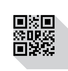 Qr code in red scanning frame isolated on white Vector Image