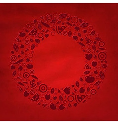 Red background with menu Royalty Free Vector Image