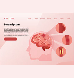 Stroke logo icon design medical Royalty Free Vector Image