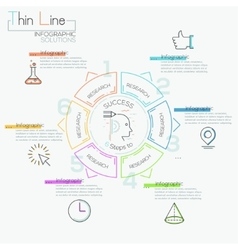 Creative infographic design template with 6 Royalty Free Vector Image ...
