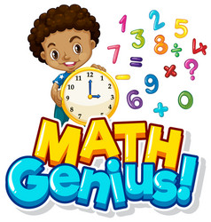 Boy calculating with abacus Royalty Free Vector Image