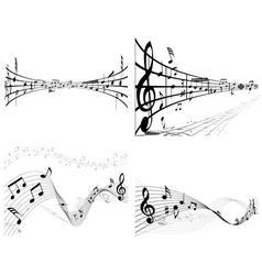 Musical flow vibrant color music soundwave Vector Image