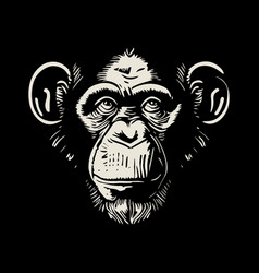 Monkey head logo Royalty Free Vector Image - VectorStock